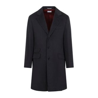 Brunello Cucinelli Einreihiger Mantel - - Coats - Herren - Grau - L