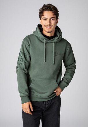 Sublevel Hoodie Herren Kapuzenpullover mit Print Sweater, Kapuzensweatshirt mit K&auml;ngurutasche und Kapuze, Oversized