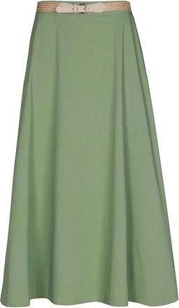 Marie M&eacute;ro Femme, Jupes, Vert, Taille: 44 FR Jupe midi trap&egrave;ze