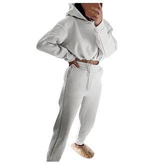 Generic Ensemble de v&ecirc;tements de d&eacute;tente pour femme - Surv&ecirc;tement dautomne 2026 2 pi&egrave;ces tendance - Solide - Haut de jogging - Tenue petite Co Ord pour femme 