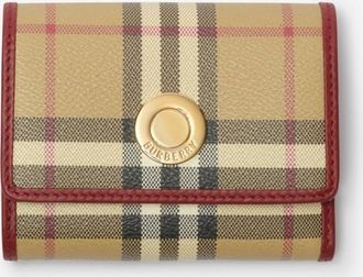 Burberry Petit portefeuille &agrave; rabat Check