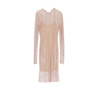 Genny Pearl and Crystal Mesh Kleid - - Dresses - Damen - Rosa - S