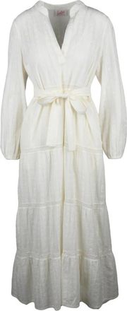 MC2 Saint Barth Femme, Robes, Blanc, Taille: 42 FR Abito Lungo Garzato