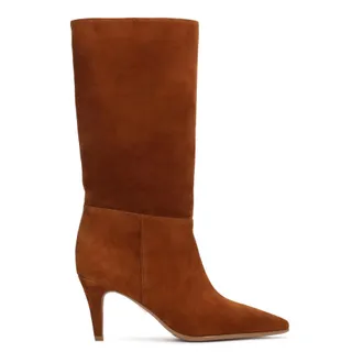 Kazar Femme, Chaussures, Brun, Taille: 37 EU Bottes Kazar en daim marron clair avec tige haute