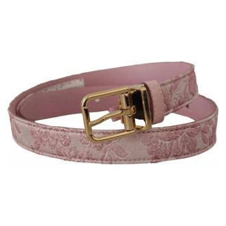 Dolce & Gabbana G&uuml;rtel mit floraler Stickerei - - Accessories - Damen - Rosa - ONE SIZE