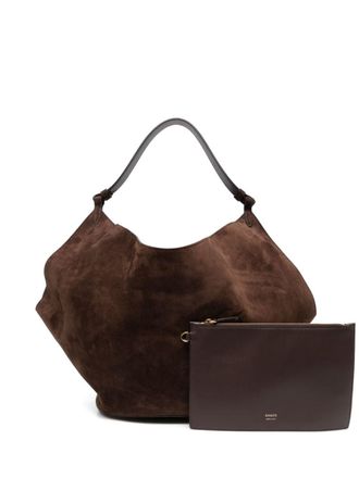 Khaite sac cabas Lotus en daim - Marron
