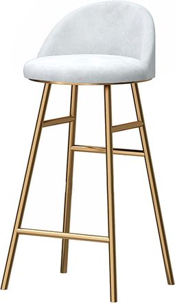 Generic Barhocker in Tresenh&ouml;he (66/76 cm) mit R&uuml;cken- und Fu&szlig;st&uuml;tze, samtbezogen, geeignet f&uuml;r K&uuml;cheninseln, Tragkraft: 150 kg