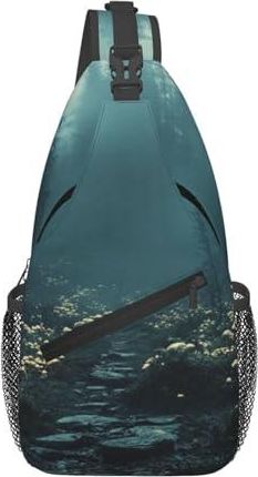 Generic Sac &agrave; bandouli&egrave;re motif champignon de la For&ecirc;t Noire - Sac &agrave; dos de voyage pour homme - Sac &agrave; dos de randonn&eacute;e