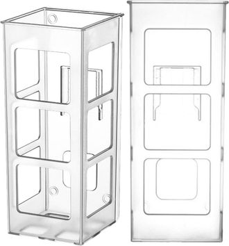 NUOBESTY 2 St&uuml;ck Wandhalterung f&uuml;r Haartrockner und Gl&auml;tteisen aus Robustem Kunststoff Transparenter Badezimmer Organizer zur Platzsparenden Aufbewahrung von H