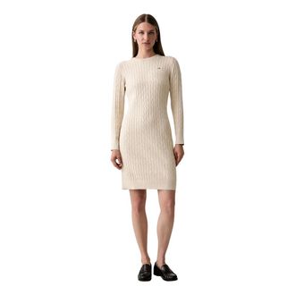 GANT Femme, Robes, Beige, Taille: 42 FR Robe en maille