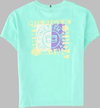 Tommy Hilfiger Back Print Recycled Cotton T-Shirt - Green