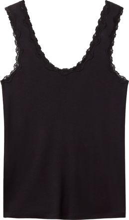 Benetton Damen Canotta 3ovl1h009 Unterhemd, Schwarz, X-Small