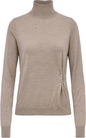 Liu Jo Femme, Pulls, Gris, Taille: 40 FR Wool Turtleneck