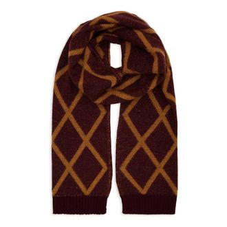 Gallo Gallo, unisex, Accessoires, Multicolore, Taille: ONE Size Wool Scarf with Diamond Pattern