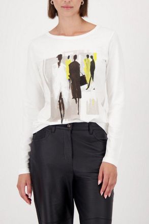 Monari Langarmshirt Regular fit mit Rundhalsausschnitt