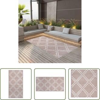 vidaXL vidaXL Balkon-Teppich - Outdoor-Teppich ARAKIL Braun 160x230 cm PP
