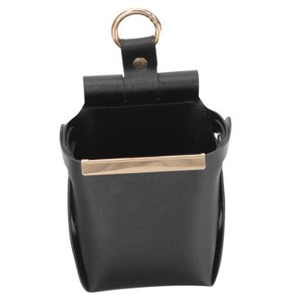 Cabilock Wandhänge Organizer aus PU Leder mit Metallring Faltbare Wandaufbewahrungstasche für Schlafzimmer Büro Bad und Küche Platzsparender Ordnungsbehälter f