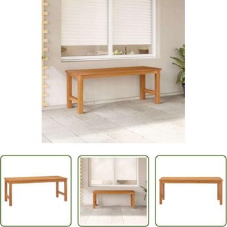 vidaXL Teakholz - Gartenbank 114 cm Massivholz Teak