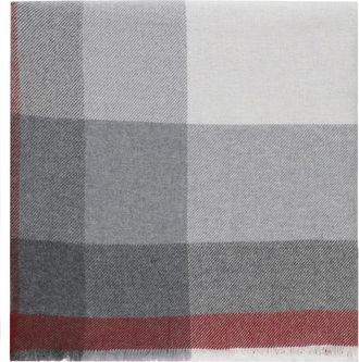 Brunello Cucinelli Homme, Accessoires, Gris, Taille: ONE Size Écharpe en laine et cachemire à motif à carreaux