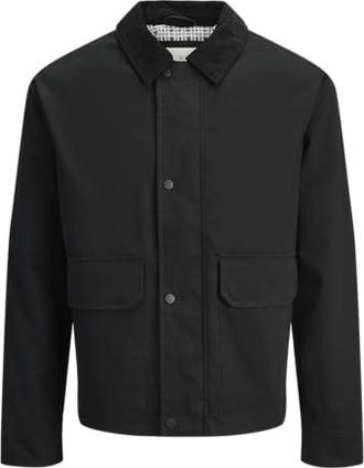Jack & Jones Jprccriver Utility Jacket Sn, Black, M, Noir, M