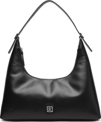 Calvin Klein Handtasche Calvin Klein Emblem Hw Lthr Shoulder Bag LV04F3262G Schwarz