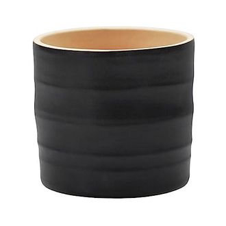 Ivyline Pflanzgefäß, Keramik, Anthrazit, H 15 cm x T 17 cm