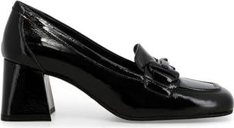 Melluso Mocassin Femme en Cuir Verni Noir v5727z 37.5