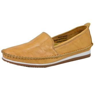 Andrea Conti Damen Slipper Leder 1889601, Größe:38 EU, Farbe:Gelb