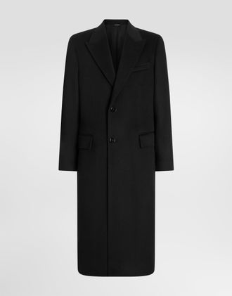 Dolce & Gabbana Mantel Aus Kaschmir Mit Einreihiger Knopfleiste - Mann M&auml;ntel Und Jacken Schwarz 50