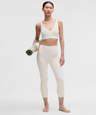 lululemon Align Crop Leggings mit hohem Bund f&uuml;r Frauen - 58 cm - Gr&ouml;&szlig;e 10 in Light Ivory