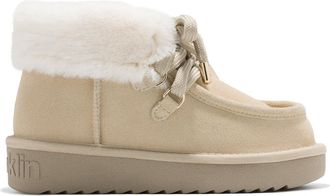 D.Franklin Damen Stiefel aus Leder mit Innenfutter aus Fell Nordic Mid Fur Creme - Damenstiefel - Freizeitmode - Gr&ouml;&szlig;e (40) - Modell nordic