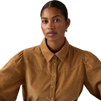 Levi's Femme Chemise Western Velours Journey Tobacco Brown Corduroy Neutral L