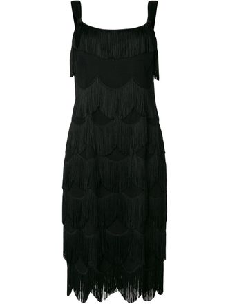 Marc Jacobs robe droite &agrave; franges - Noir