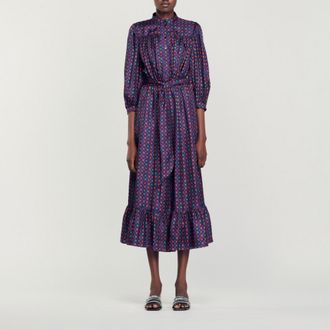 Sandro Robe midi imprim&eacute;e