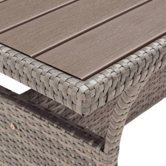vidaXL Vidaxl - Table de jardin Gris 120x70x66 cm Résine tressée