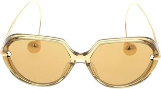 Bottega Veneta Ovale Sonnenbrille - - Accessories - unisex - Gelb - ONE SIZE