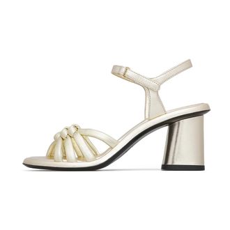 Loriblu Femme, Chaussures, Jaune, Taille: 41 EU Sandales Nappa &agrave; Brides Nou&eacute;es