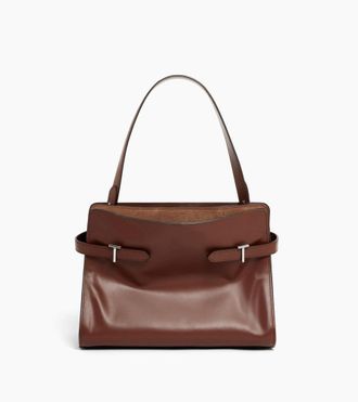 Le Tanneur Sac port&eacute; &eacute;paule grand mod&egrave;le Emie en cuir lisse et nubuck