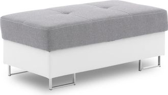 Generic Hocker RIGATTO mit Kasten - polstermöbel. Fusshocker gepolstert für Sessel, Sofa, Couch, Sitzhocker mit Stauraum. Hocker fürs Wohnzimmer. Soft Öko-Led