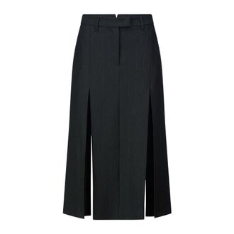 Riani Nadelstreifen-Midirock - - Skirts - Damen - Schwarzk - XS