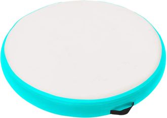 tidyard Aufblasbare Gymnastikmatte mit Pumpe Tranningsmatte mit Luftpumpe,Gymnastikmatte,airtrack Tumbling f&uuml;r zuhause, Outdoor,Yoga 100x100x10 cm PVC Gr&uuml;n