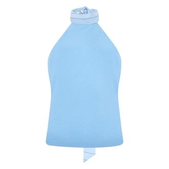 Pucci Femme, Tops, Bleu, Taille: 40 FR Top en coton sans manches