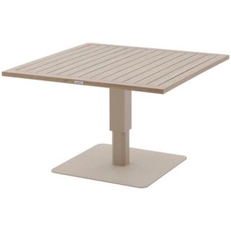 Hesperide Hesperide - Table de jardin relevable carr&eacute;e Salimia argile & lin 110 x 110 x 69cm en aluminium - Hesp&eacute;ride