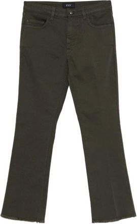 Fay Femme, Pantalons, Vert, Taille: W27 Pantalon en denim &agrave; ourlet effiloch&eacute;