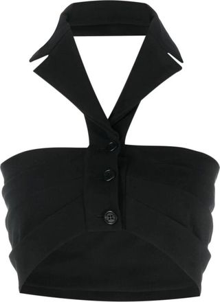 Philosophy di Lorenzo Serafini Femme, Tops, Noir, Taille: 40 FR Hauts sans manches