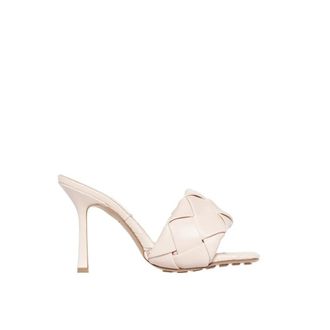 Bottega Veneta Slipper & Pantoletten - Lido Leather Mules - Gr. 38 (EU) - in Beige - f&uuml;r Damen