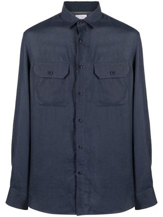 Brunello Cucinelli Klassisches Hemd - Blau