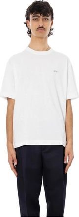 Lacoste Homme, Tops, Blanc, Taille: S Heavy Jersey Loose Tee