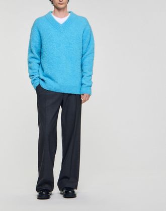 Sandro Langarmpullover mit V-Ausschnitt