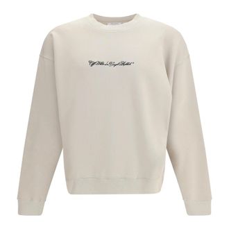 Off-white Script Arrow Crewneck Sweatshirt - - Sweatshirts & Hoodies - Herren - Beige - S